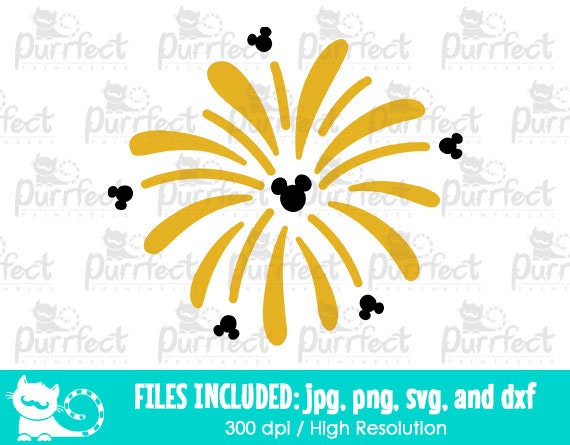 New Year Mouse Firework SVG Fireworks Design New Year's - Etsy