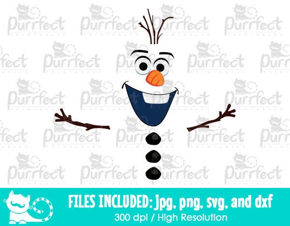 Olaf Design SVG Digital Cut Files in Svg Dxf Png and Jpg - Etsy