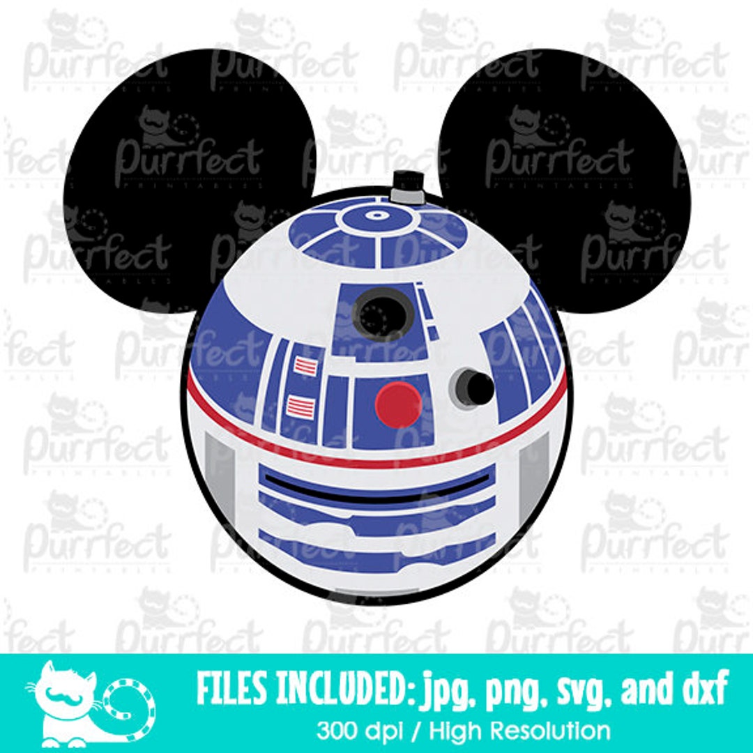 Mouse Head R2D2 SVG Star Wars svg Family Vacation Trip 2023 - Etsy México