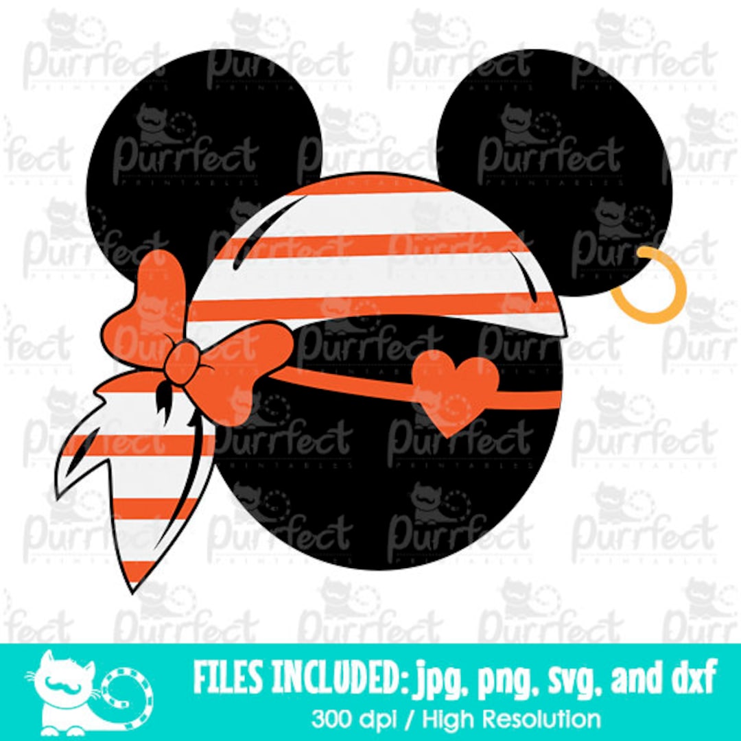 Cute Pirate Mouse Girl SVG, Halloween Pirate Kids Spooky Design ...