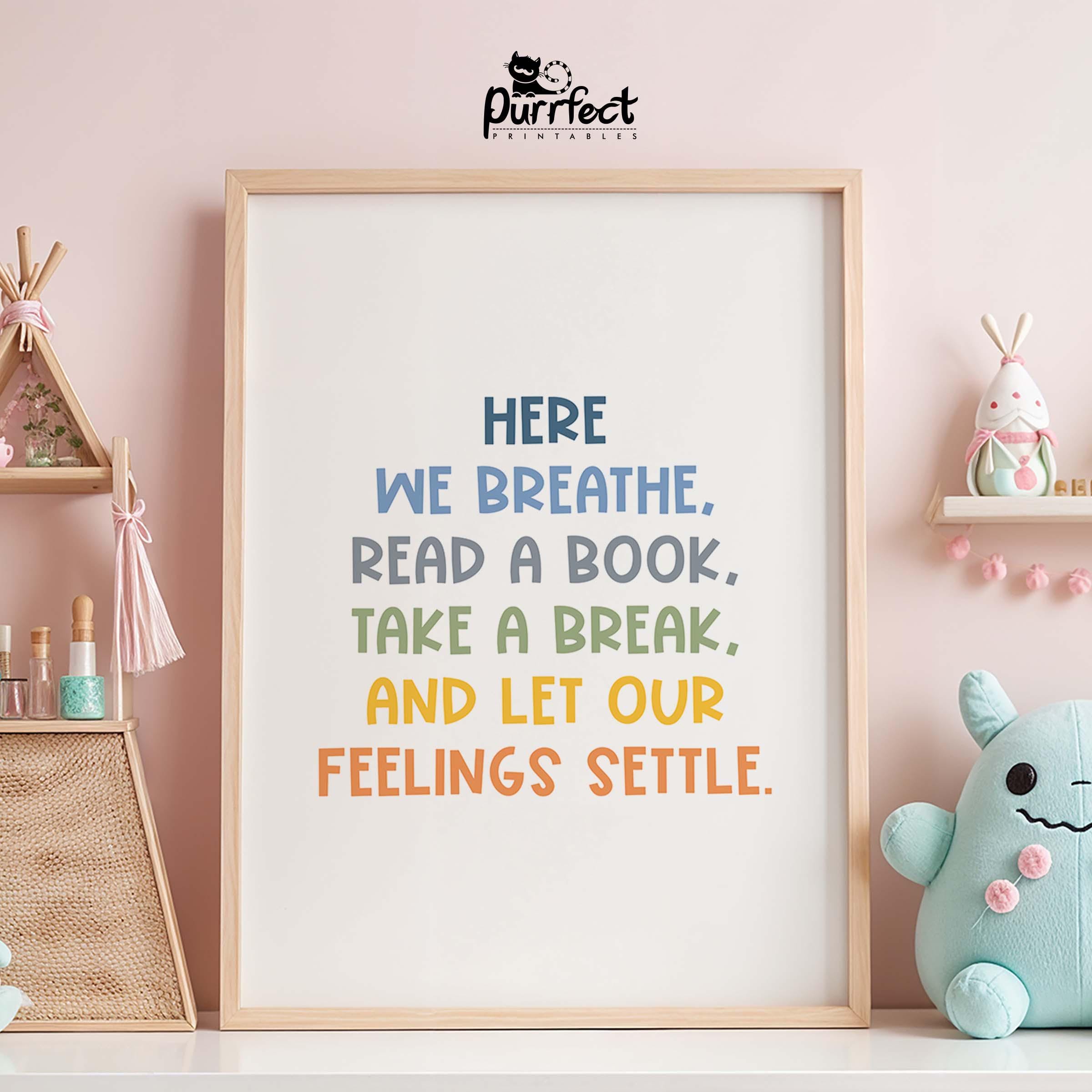 Calm Down Cozy Corner Printable Poster, Mental Health Motivational ...