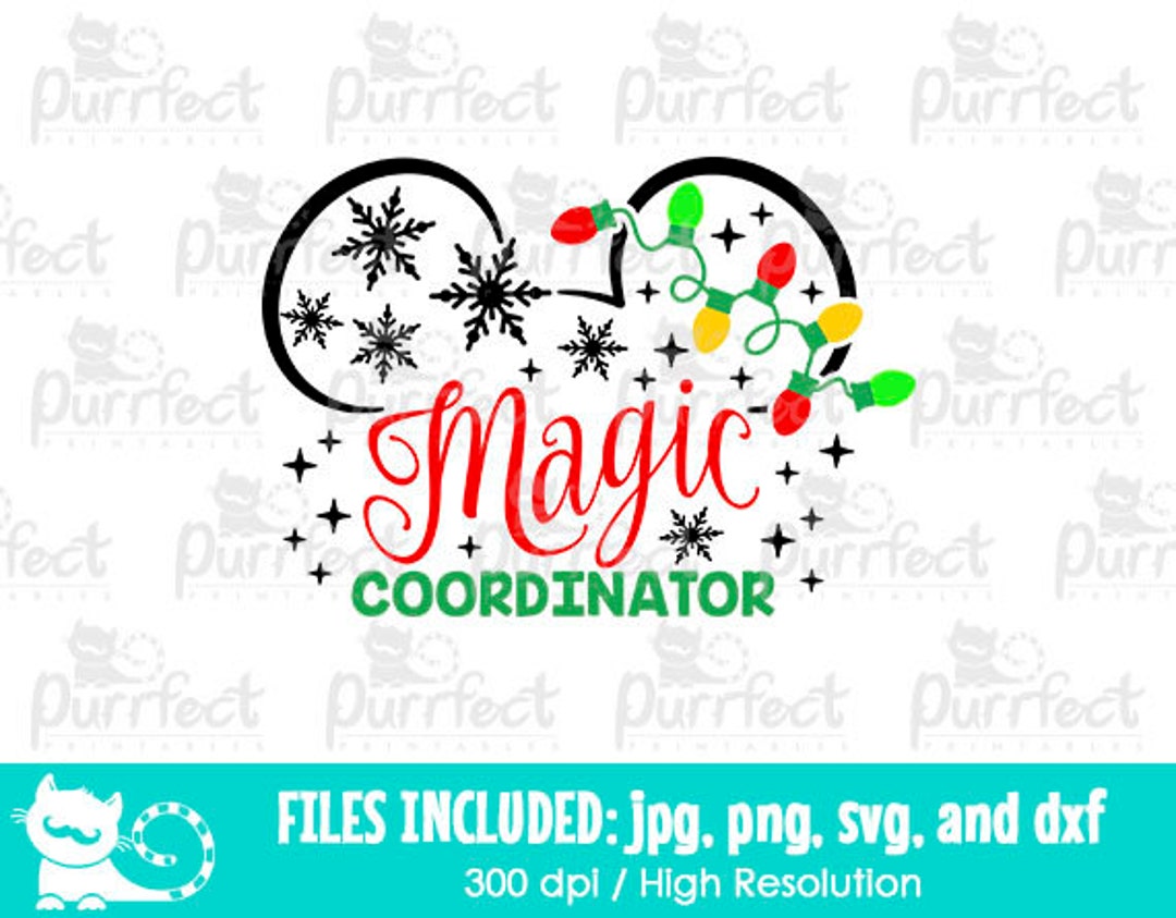 Magic Coordinator SVG Mouse Ears Family Holiday Vacation - Etsy