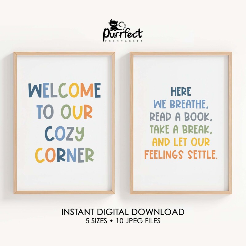 Calming Corner Sign - Etsy