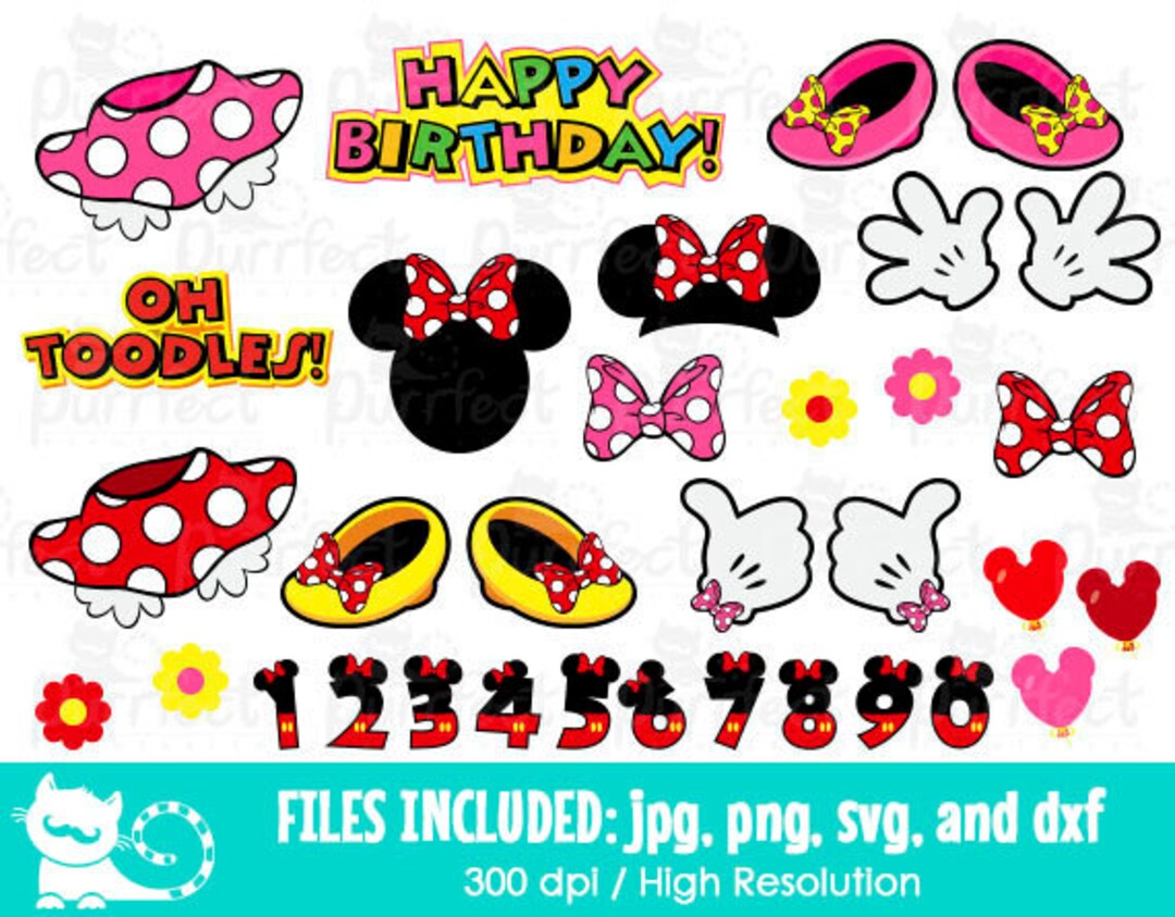 Mouse Head and Body SVG, Mouse Party Props SVG, Digital Cut Files in ...