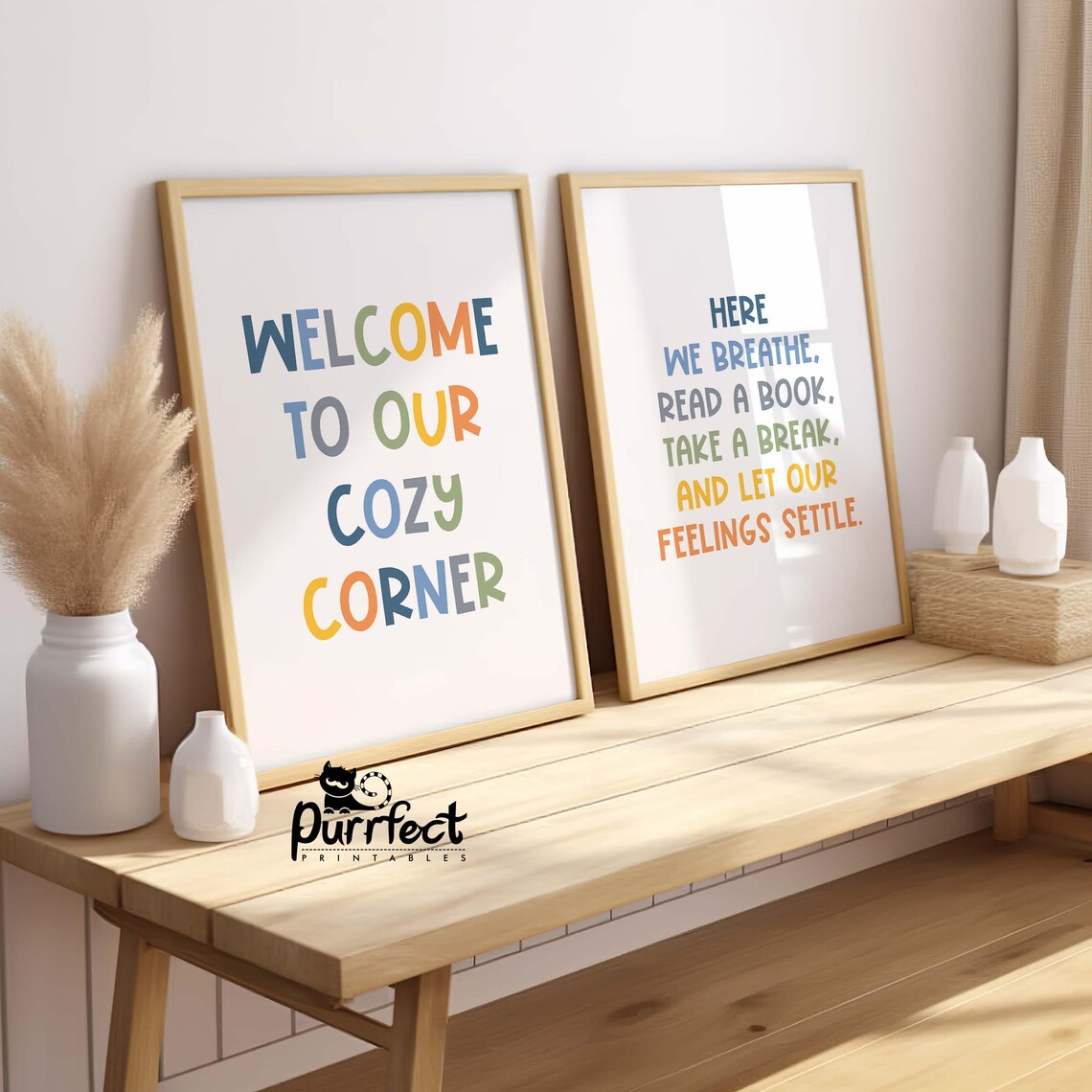 Calm Down Cozy Corner Printable Poster, Mental Health Motivational ...