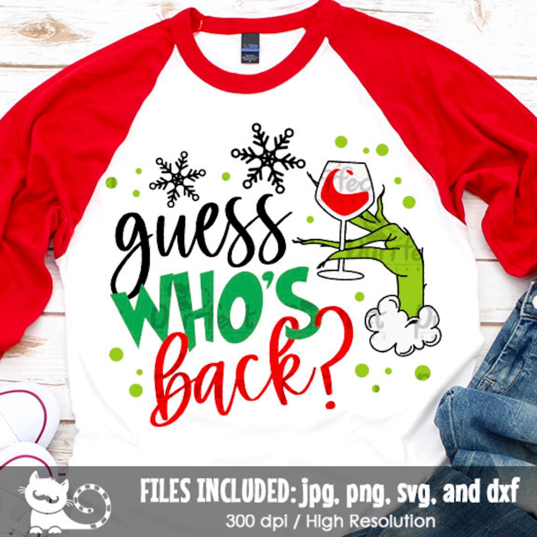 Guess Who's Back SVG Cartoon Sublimation, Christmas Character, Family ...
