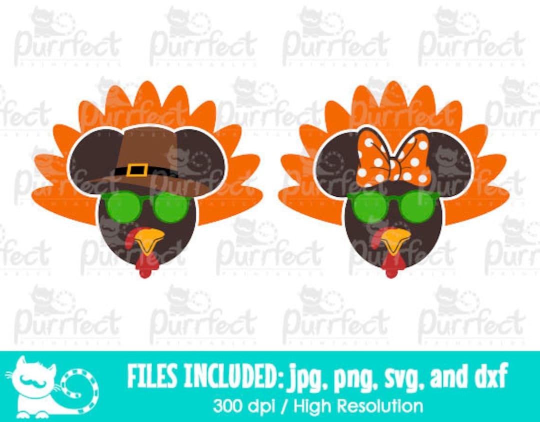Mouse Thanksgiving Cool Turkey SVG, Fall Autumn 2019 SVG, Digital Cut ...