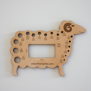 Sheep Shaped Knitting Needle Gauge - Etsy