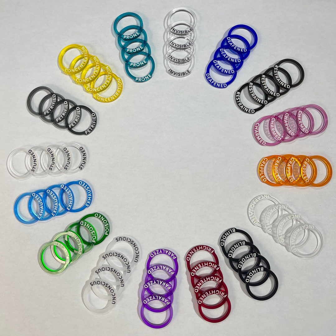 Condition Rings 64 Effect Markers Dungeons and Dragons dnd and Other ...