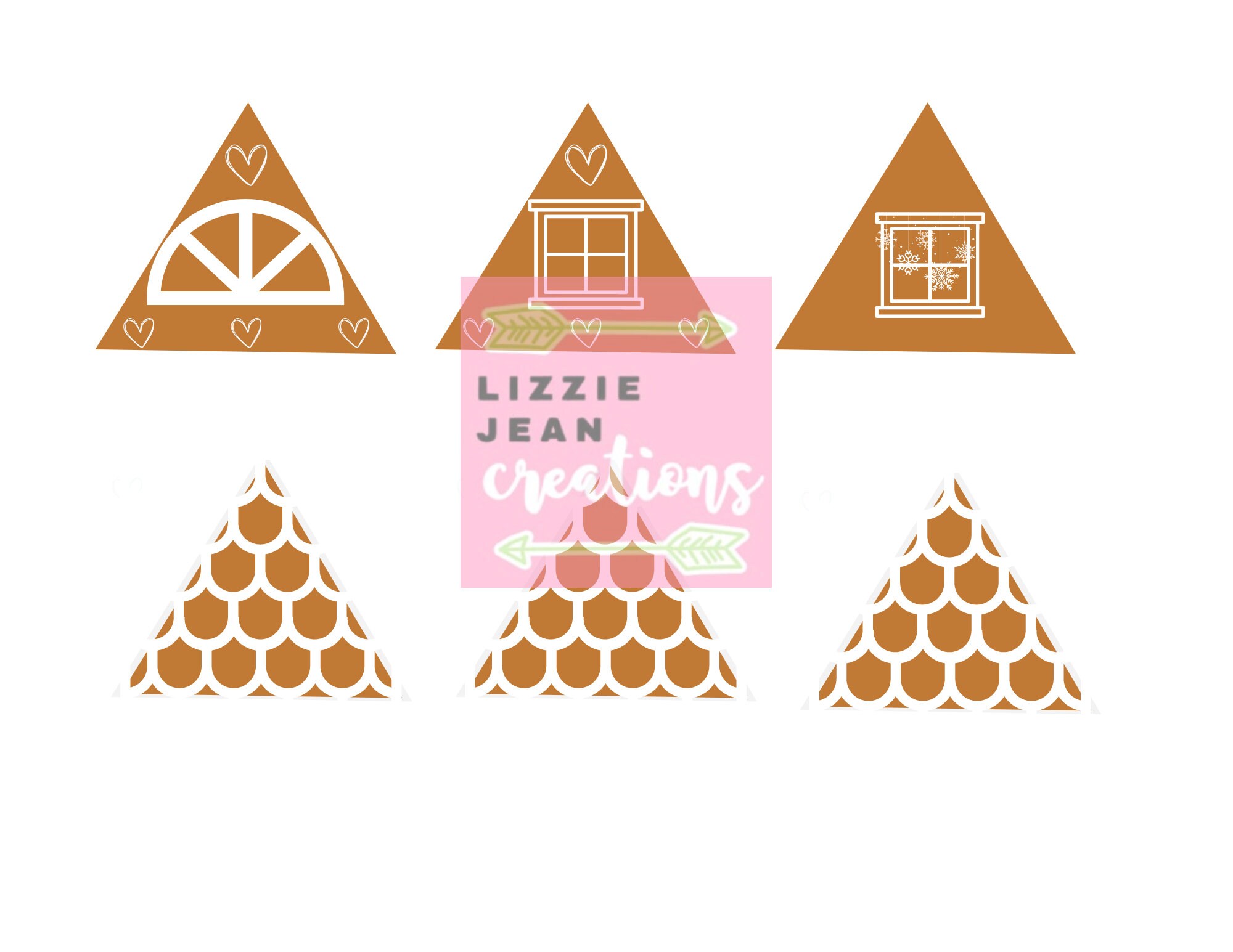 Gingerbread Magnetic Tile Decor Stickers (printable) - Etsy