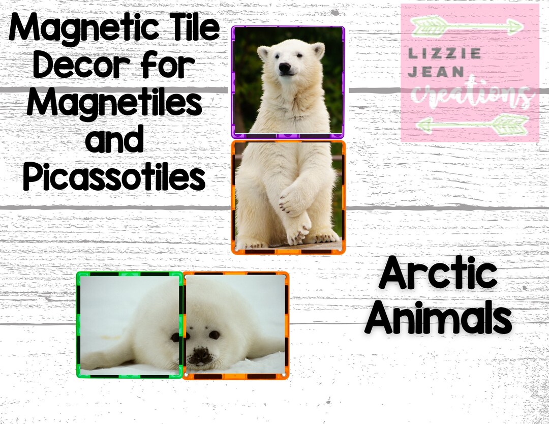 Arctic Animals Magnetic Tile Stickers (printable) - Etsy