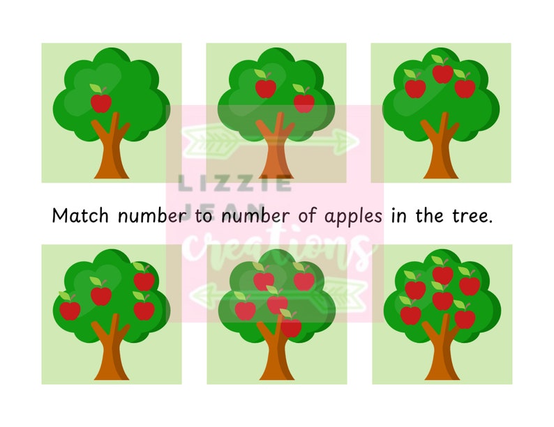 Apple Letters, Counting, and Patterns Magnetic Tile Decor Stickers ...
