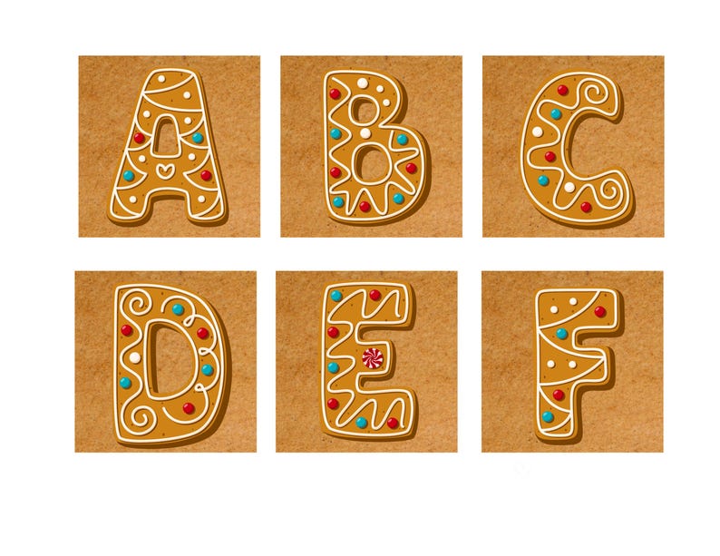 Gingerbread Magnetic Tile Decor Stickers (printable) - Etsy