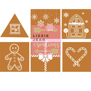 Gingerbread Magnetic Tile Stickers printable - Etsy