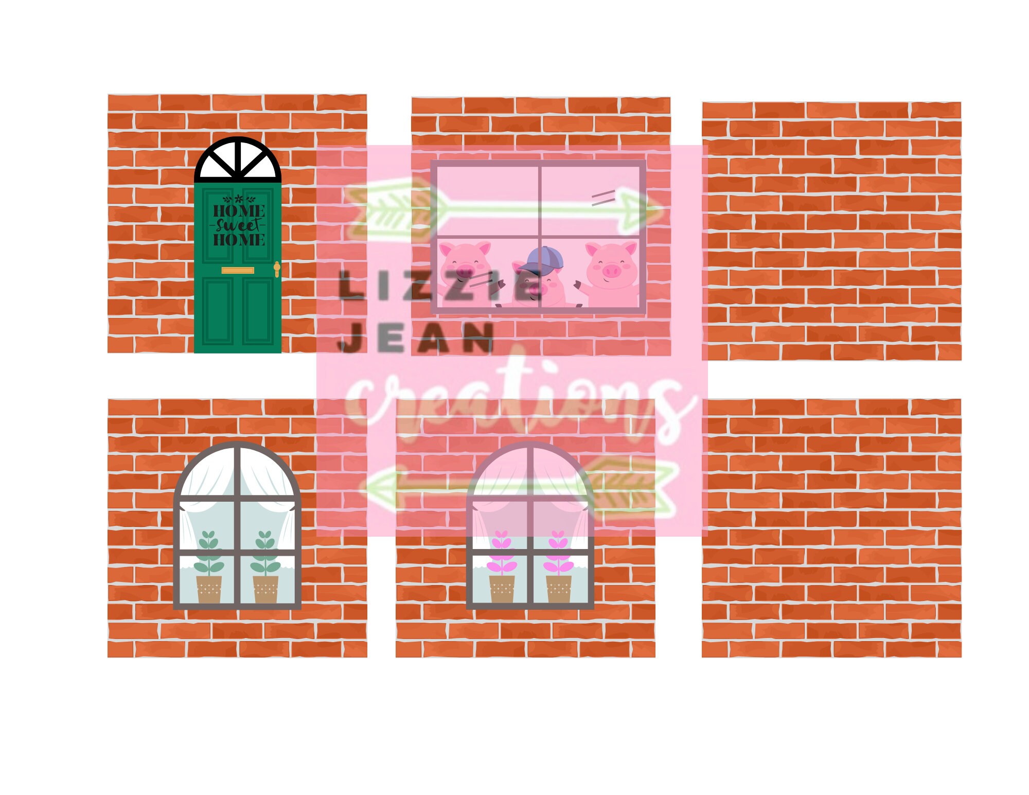 Three Little Pigs Printable Magnetic Tile Stickers | Magna-tiles ...