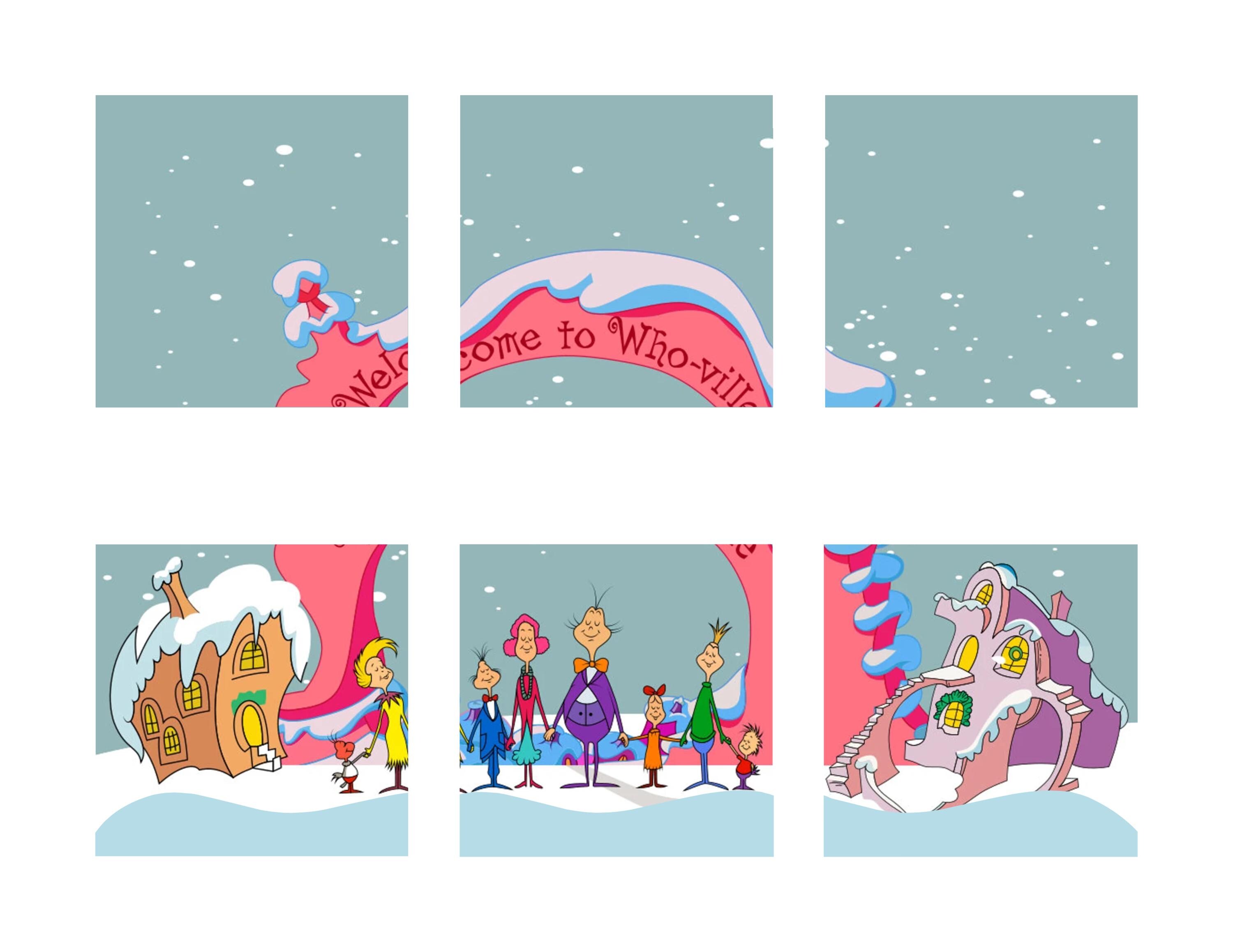 Grinch, Max, and Whoville Magnetic Tile Stickers (printable) - Etsy
