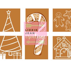 Gingerbread Magnetic Tile Decor Stickers (printable) - Etsy