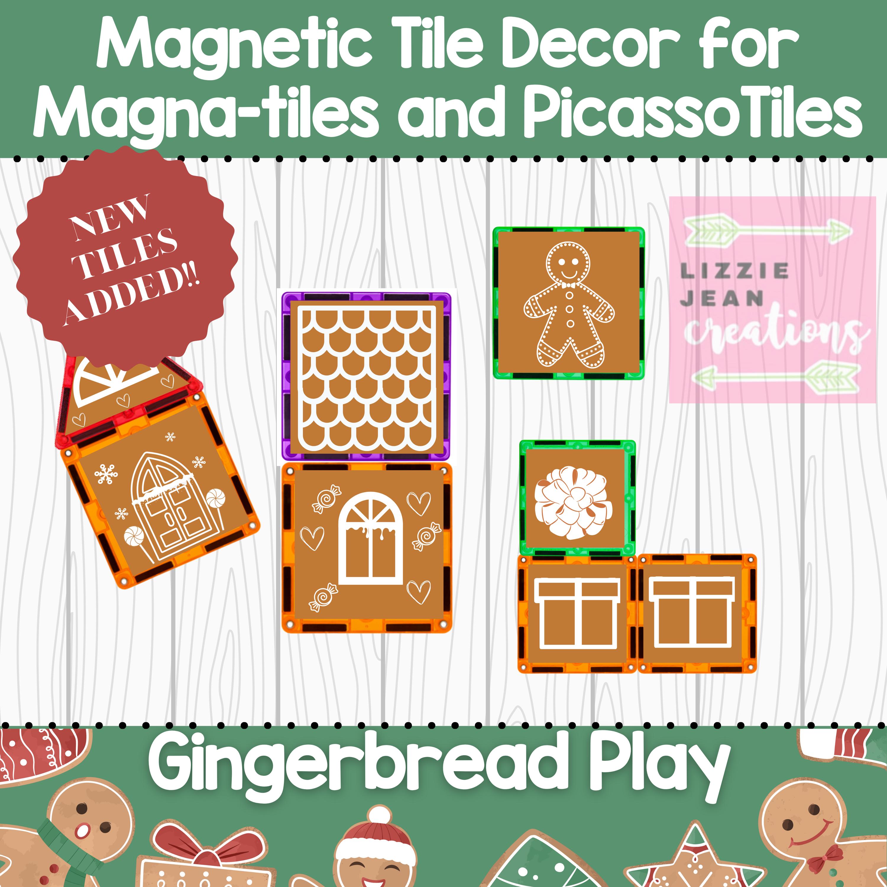 Gingerbread Magnetic Tile Decor Stickers (printable) - Etsy