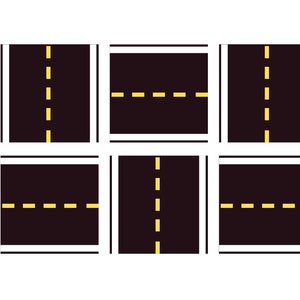 Road Play Magnetic Tile Stickers (printable) - Etsy