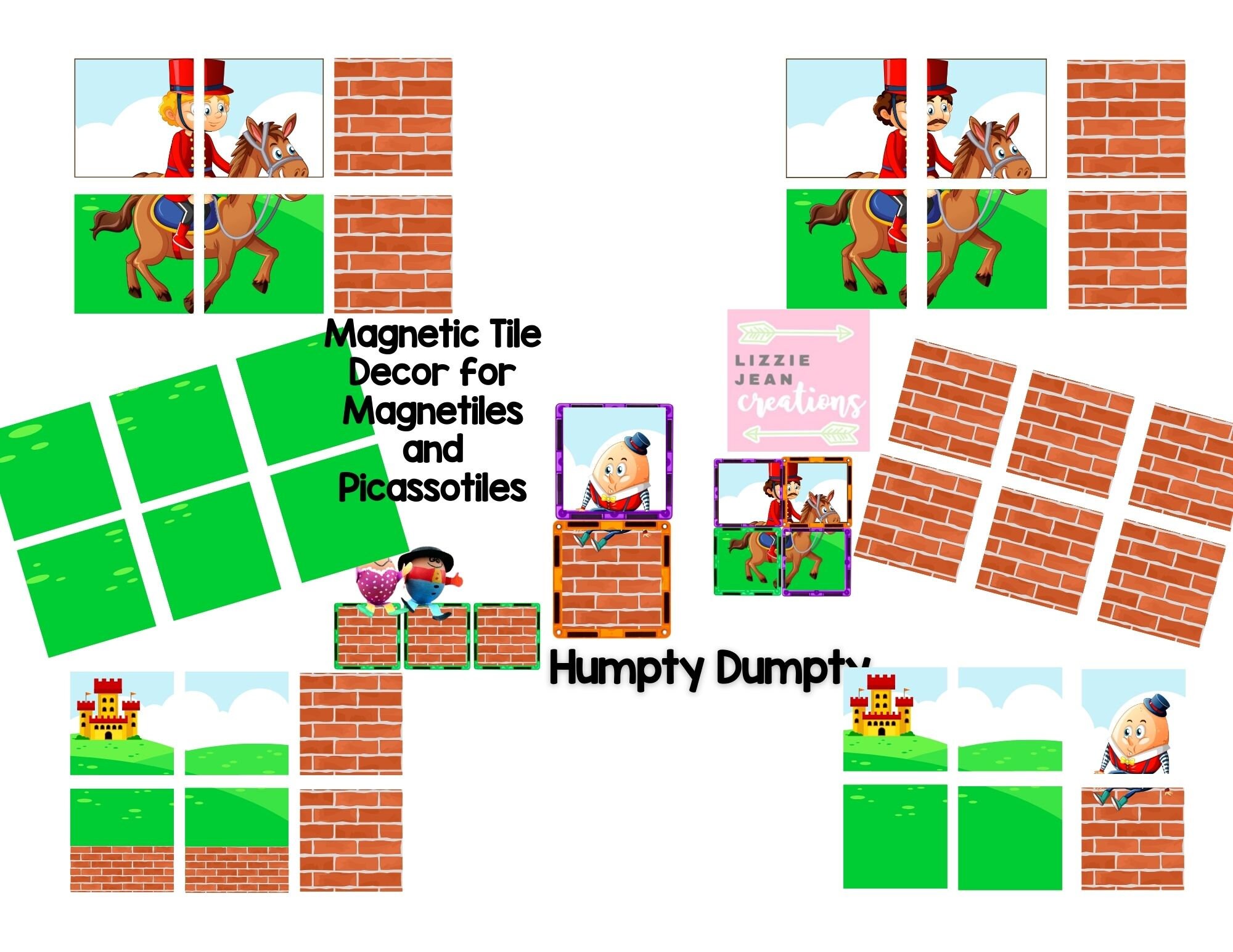 Humpty Dumpty Magnetic Tile Stickers/decor (printable) - Etsy