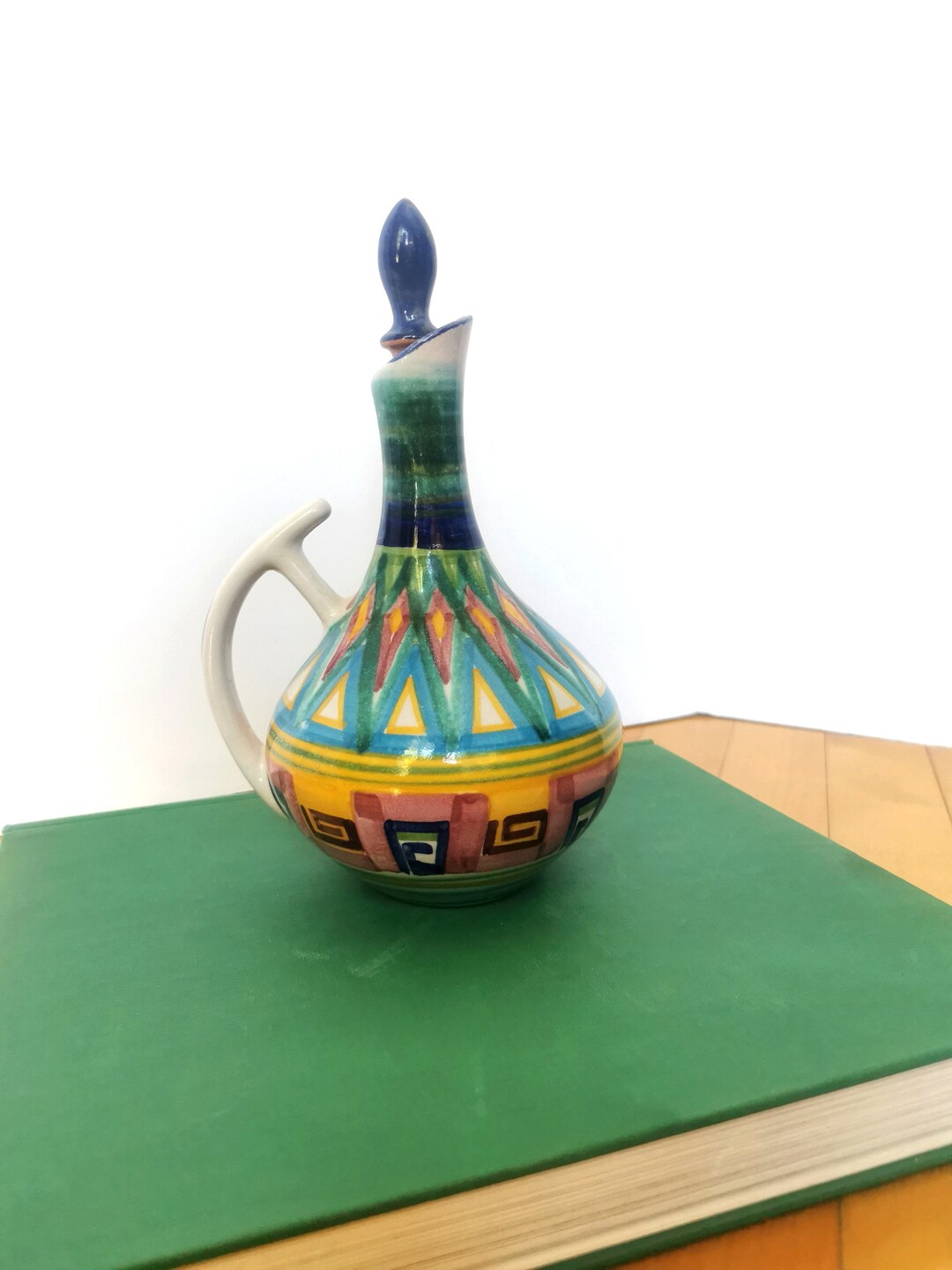 Vintage Mexican Tonalá Pottery Decanter With Stopper - Etsy