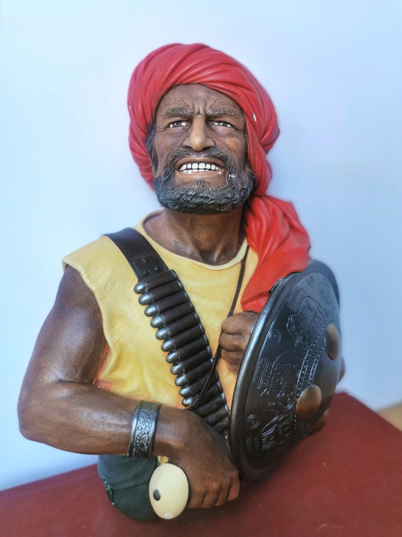 Rare Vintage Bossons Chalkware Pathan Warrior Wall Hanging Bust - Etsy
