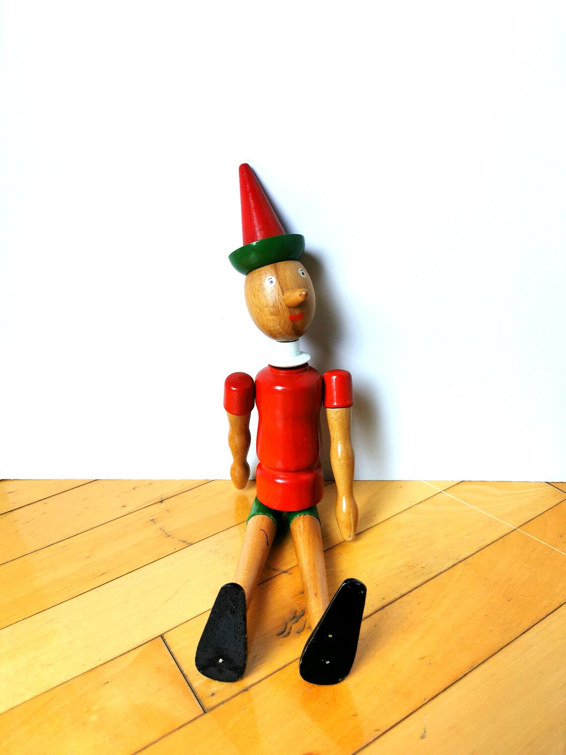 Vintage Articulated Wood Pinocchio Doll | Etsy