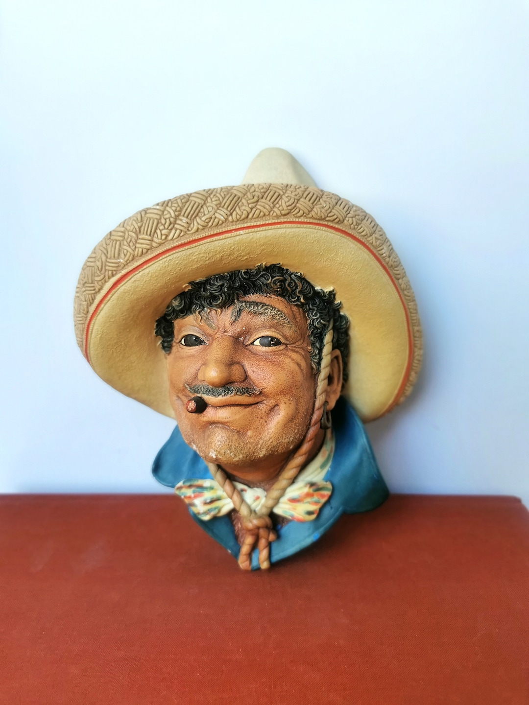 Vintage Bossons Chalkware Pancho Villa Vaquero Wall Hanging Bust - Etsy