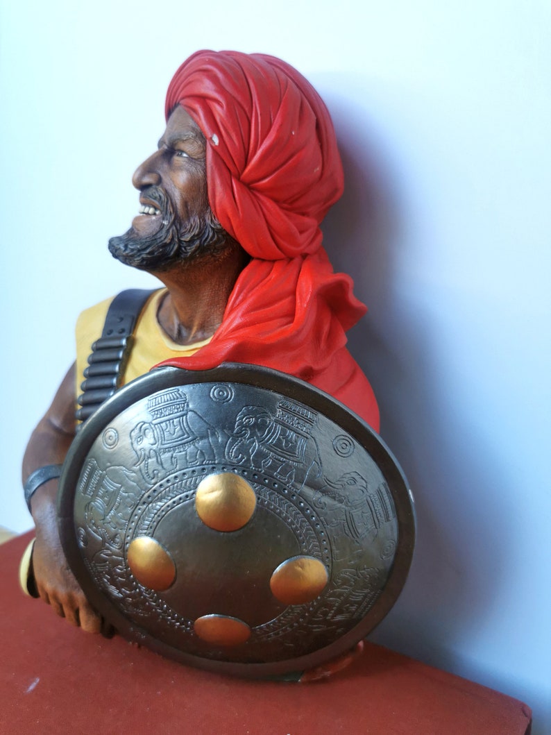 Rare Vintage Bossons Chalkware Pathan Warrior Wall Hanging Bust - Etsy