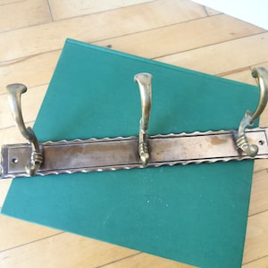 Vintage Solid Brass Wall Coat Rack Hooks - Etsy