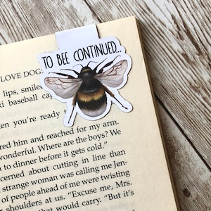 To Bee Continued…magnetic Bookmark, Book Accessories, Bookmark, Bees ...