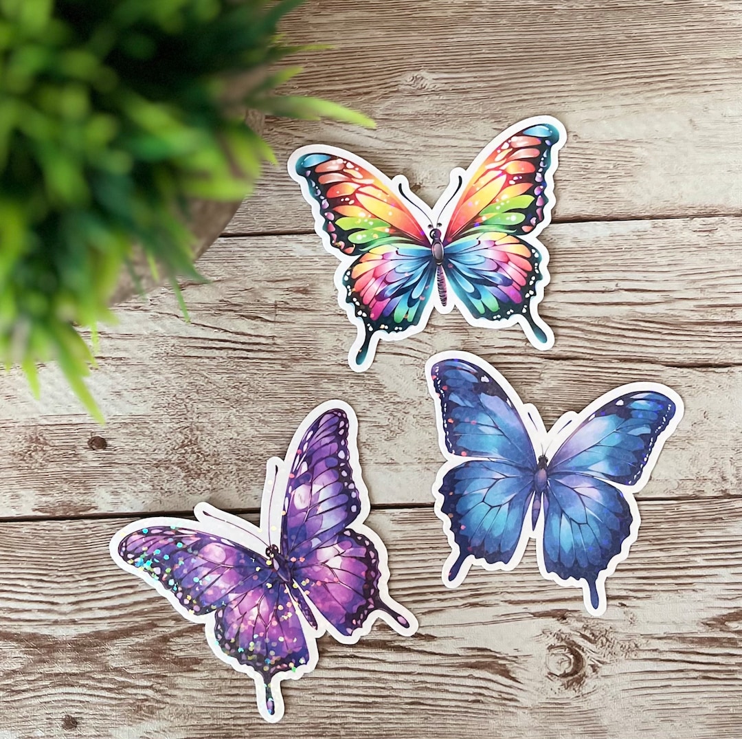 Beautiful Holographic Butterfly Sticker VSCO Laptop - Etsy