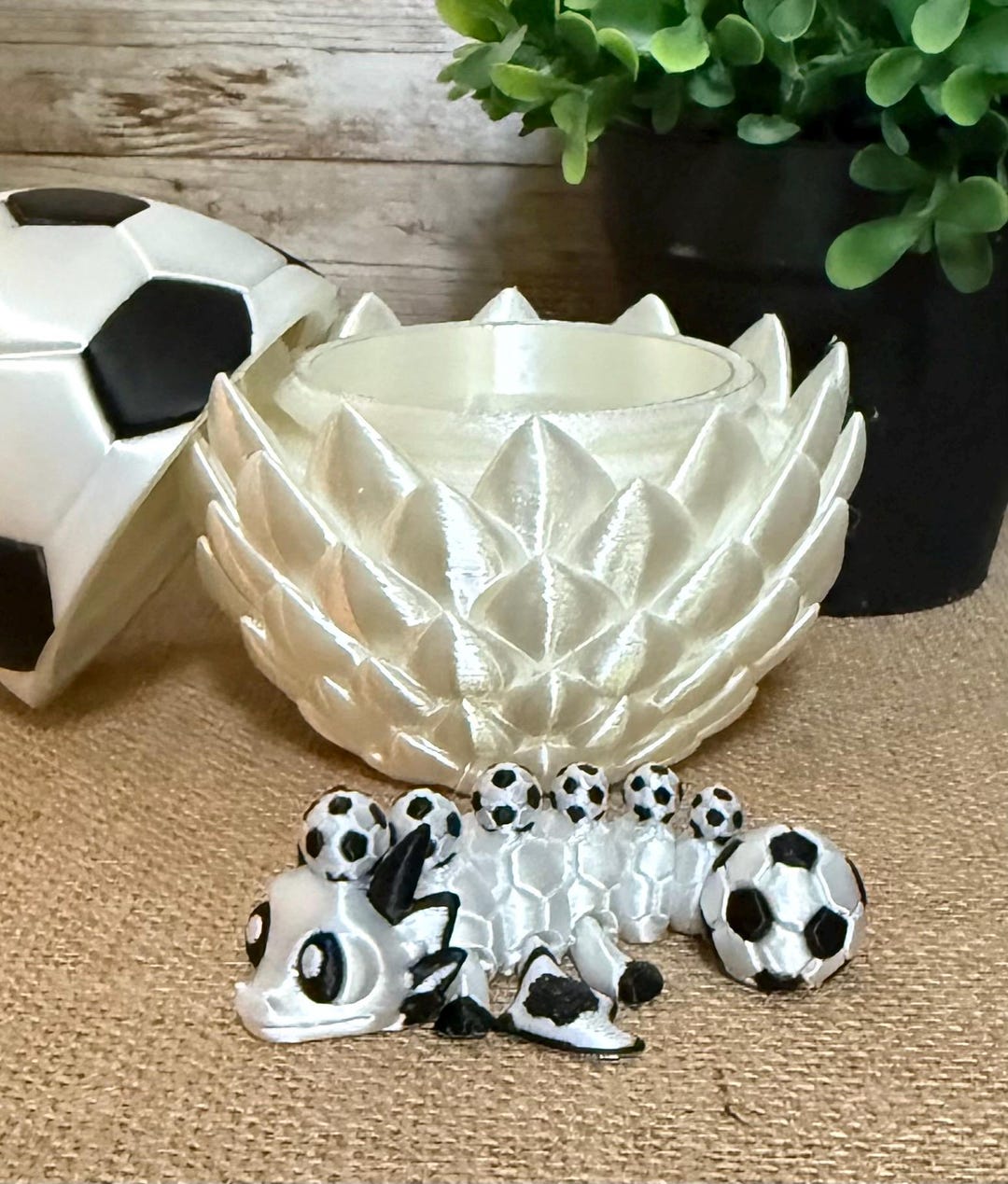 SURPRISE Soccer Egg W/ Articulated Soccer Dragon| 3D Printed Surprise ...