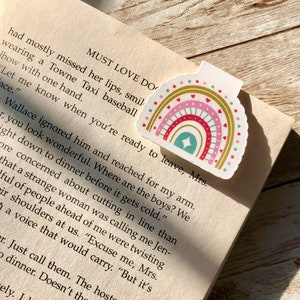 Boho Magnetic Bookmark, Book Accessories, Bookmark, Rainbows Bookmark ...