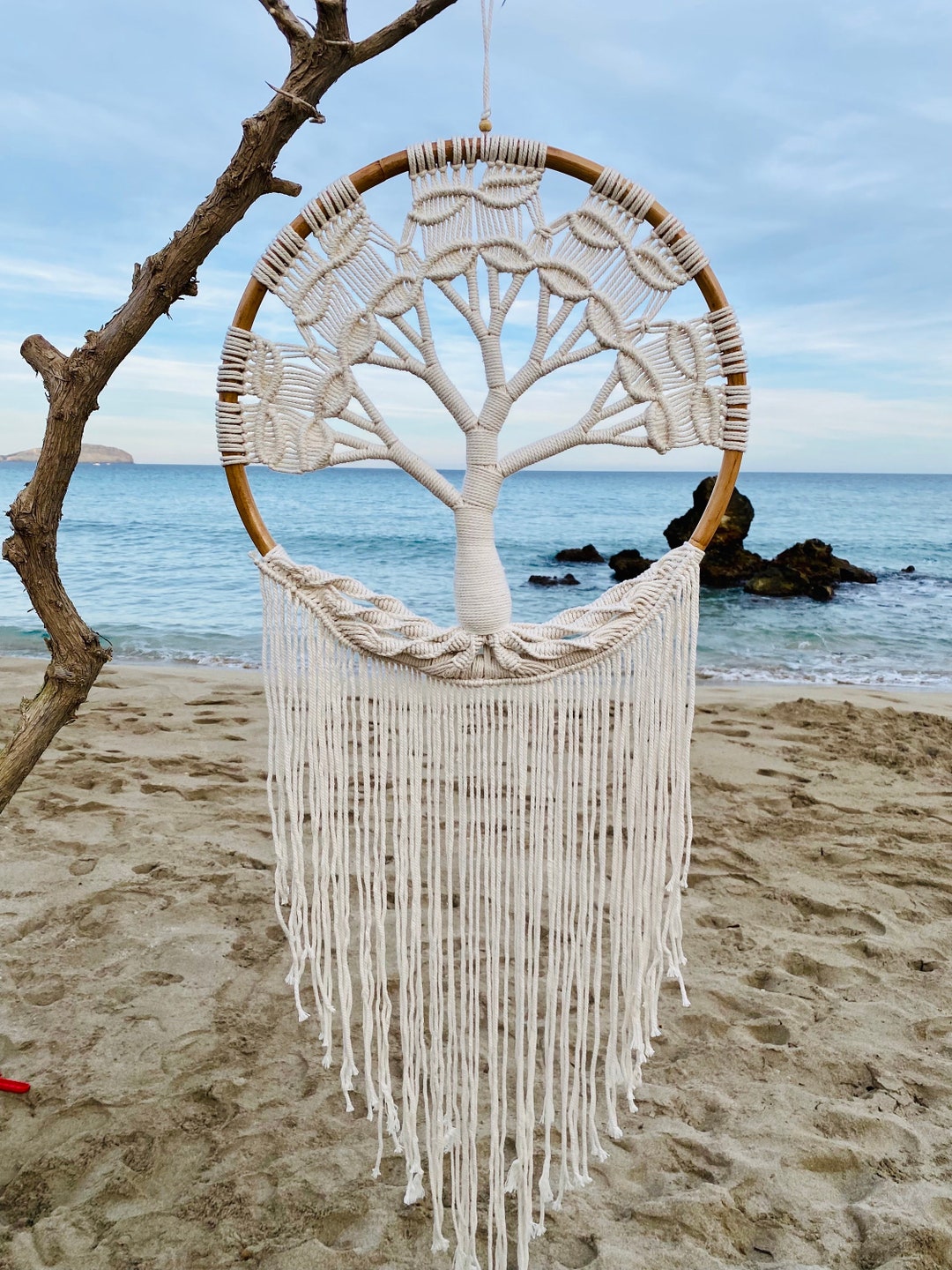 Big Macrame Tree of Life With Wooden Frame/macrame Wall Hanging. - Etsy