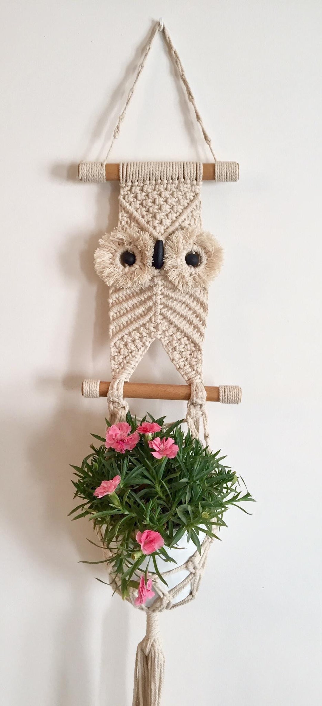 Macrame Owl Plant Hanger. - Etsy