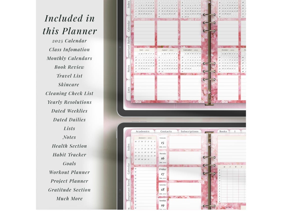 2025 Digital Planner | Academic Digital Planner | Goodnotes Notability ...