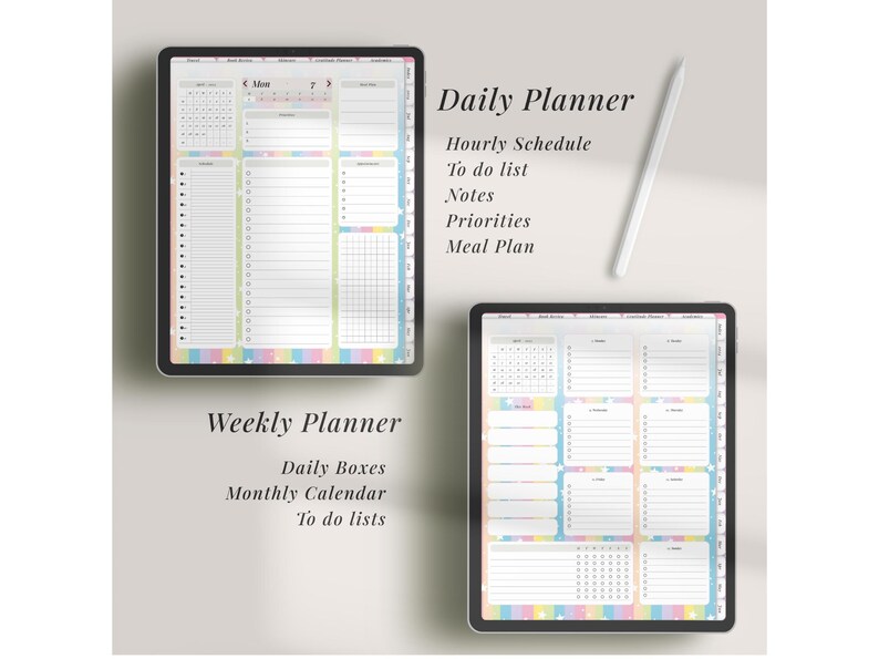2024-25 Mid-year Academic Digital Planner Hyperlinked for Goodnotes ...