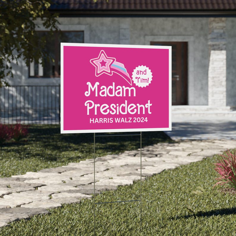 Kamala Harris Yard Sign Presidential Election Support Harris Sign Madam ...