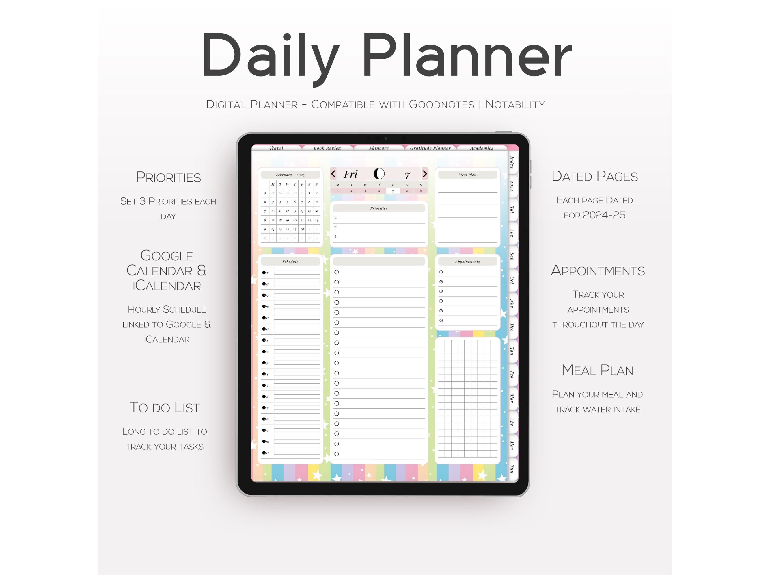 2024-25 Mid-year Academic Digital Planner | Hyperlinked for Goodnotes ...