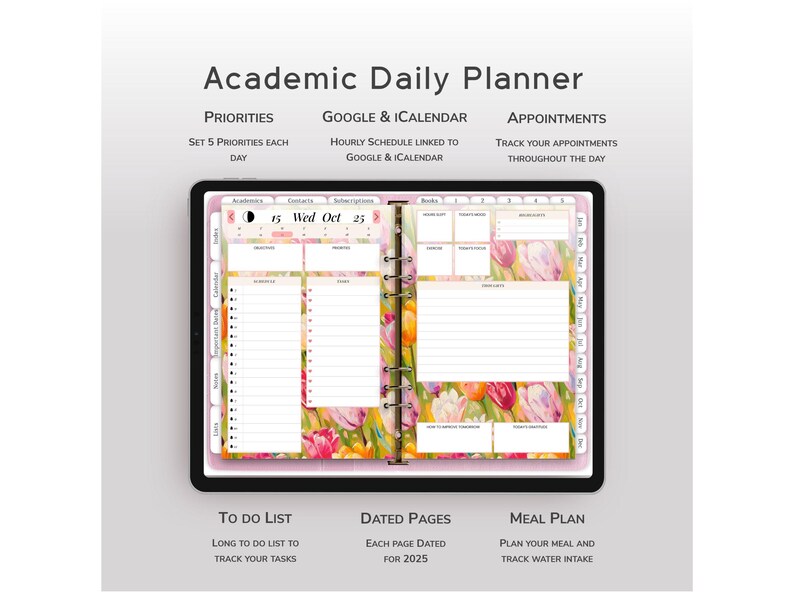 2025 Digital Planner | Academic Digital Planner | Goodnotes Notability ...