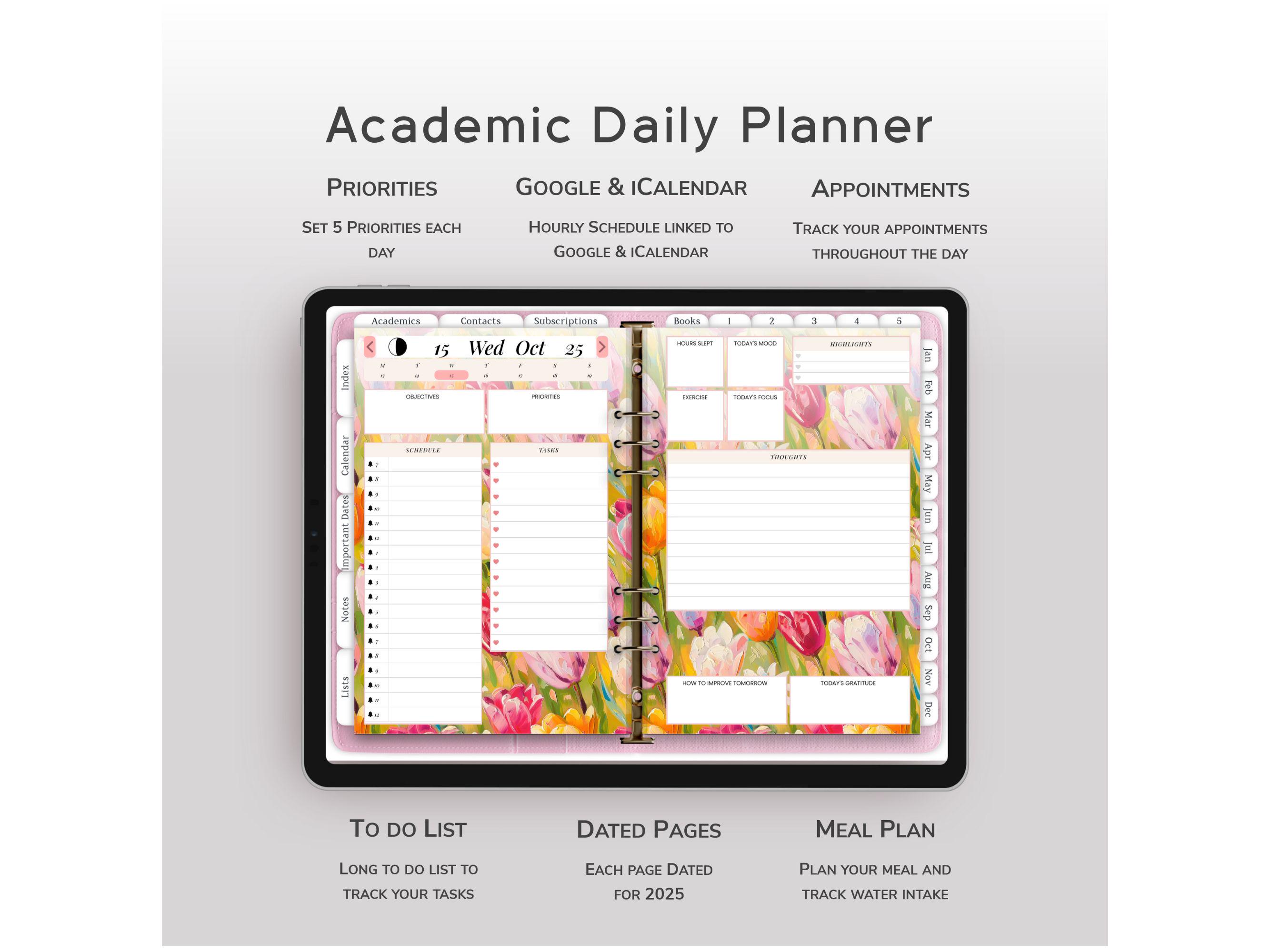 2025 Digital Planner | Academic Digital Planner | Goodnotes Notability ...
