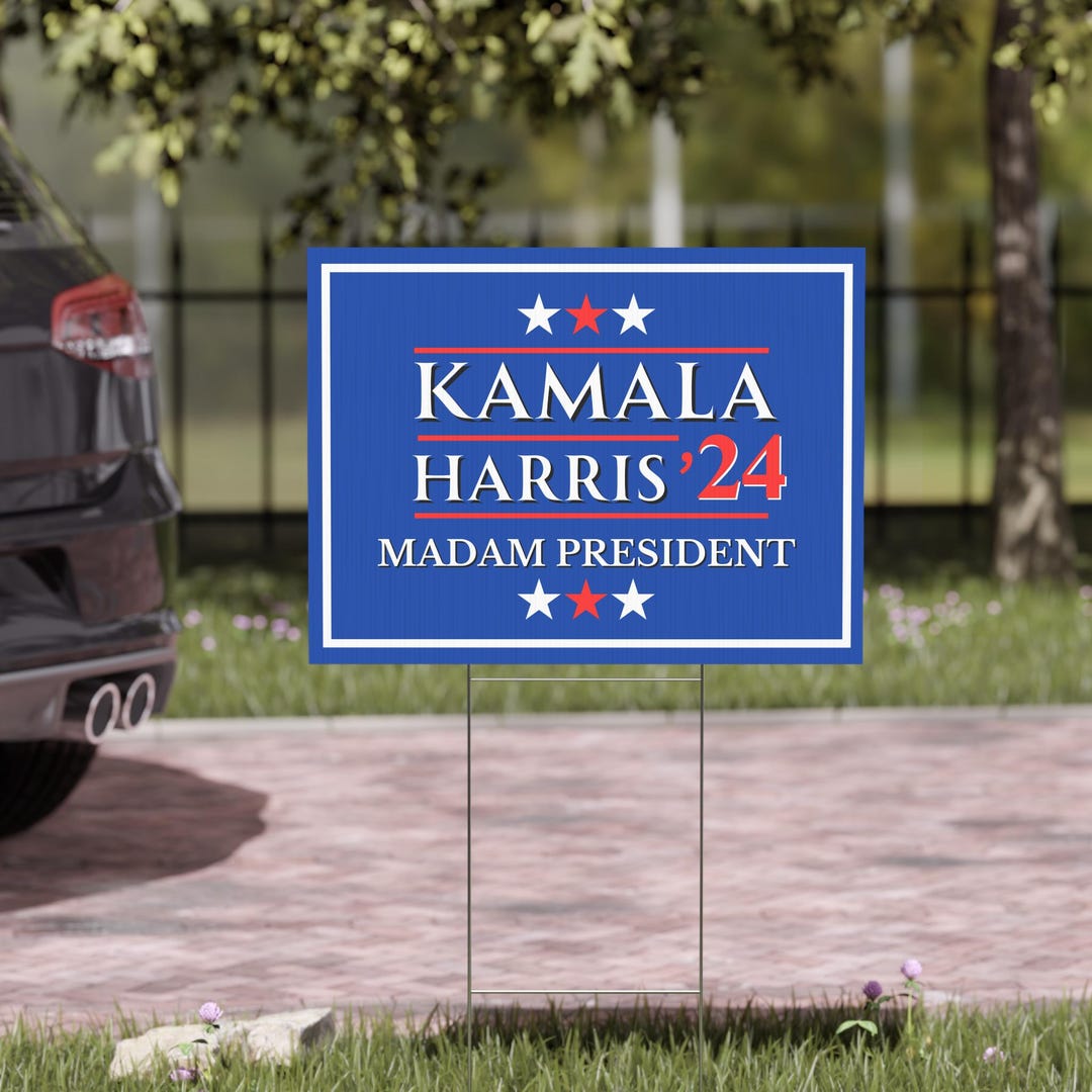 Kamala Harris Yard Sign Presidential Election Support Harris Sign Madam ...