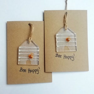Beehive Suncatcher Greetings Cards Pack of Two bee - Etsy