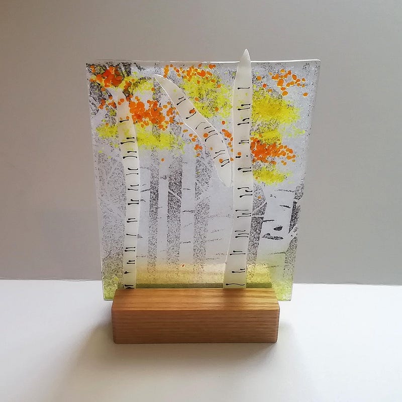 Birch Glass Panels - Etsy UK