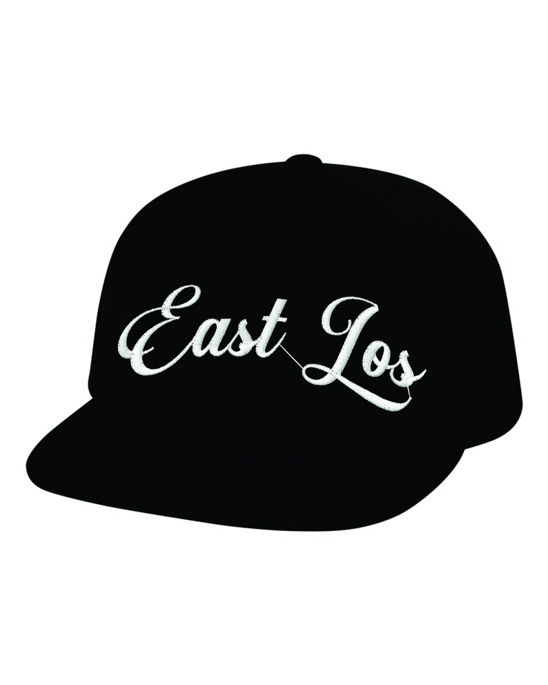 East Los East Los Angeles Cap Black Snapback - Etsy
