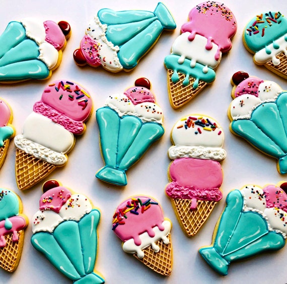 Ice cream Sunday/ice cream cookies/cookies/sugar | Etsy