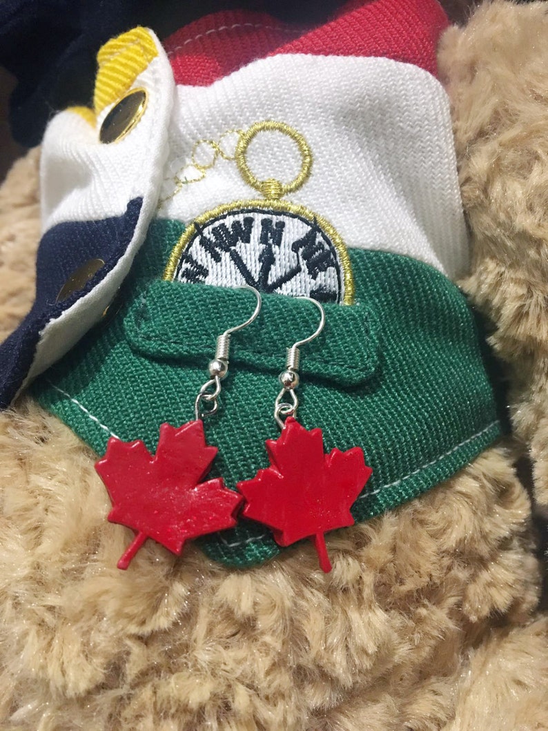 Canada Maple Leaf Flag Icon Earrings, Canada Day Earrings - Etsy Canada