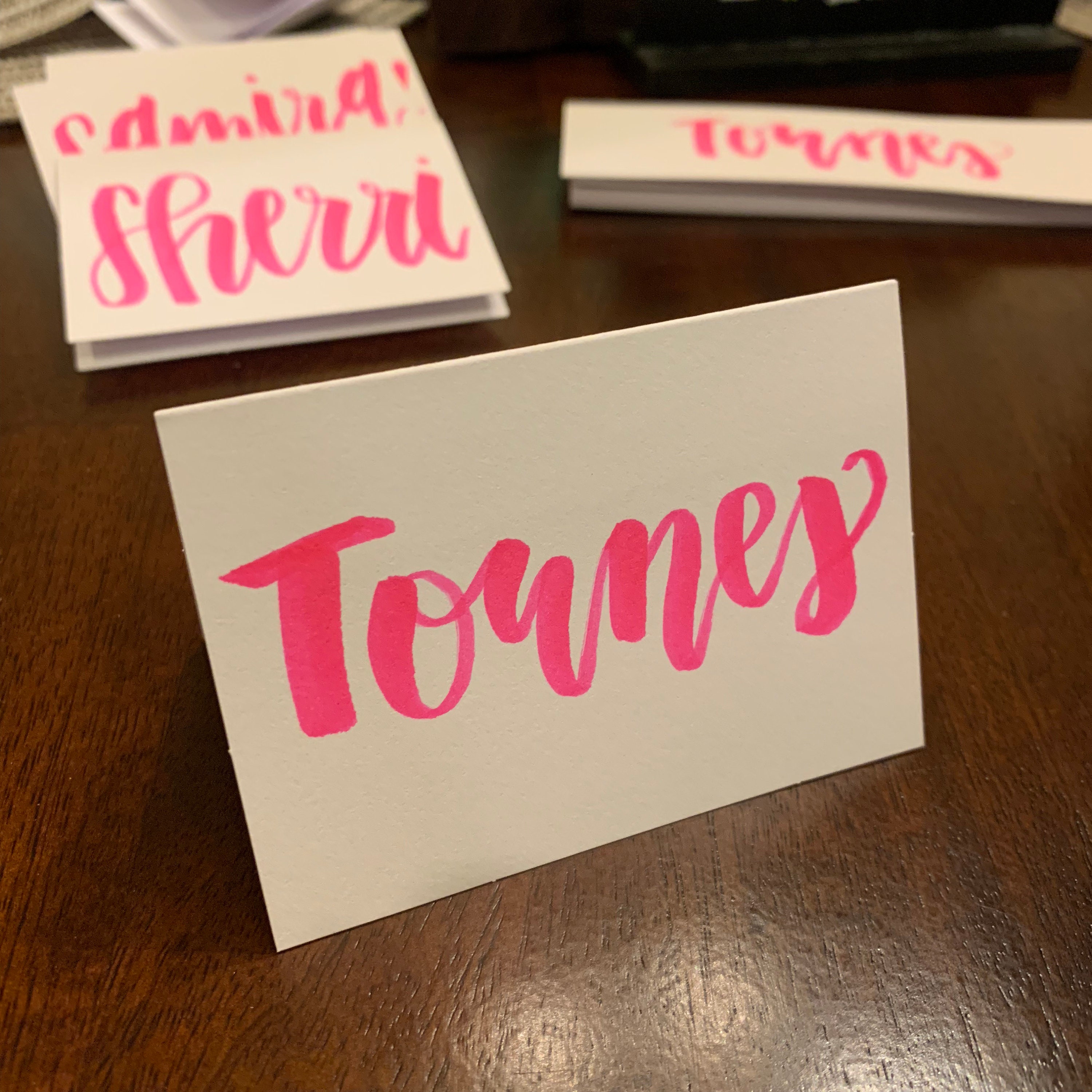 Custom Handlettered Place Cards - Etsy