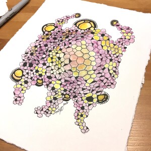 Cellular Monster 2 - Art Print, Handmade Ink Drawing, Simple, Graphic ...